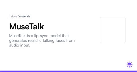musetalk by sieve — run with an api