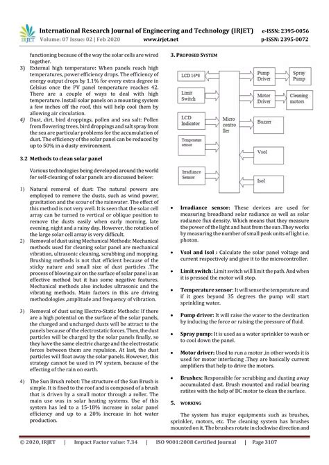 Irjet Automatic Solar Panel Monitoring And Cleaning System Pdf