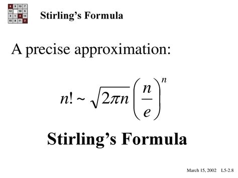 Asymptotics And Stirlings Approximation Ppt Download