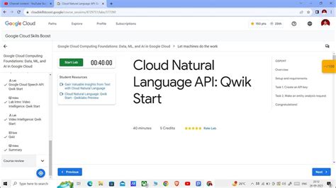 Cloud Natural Language Api Qwik Start Lab Solution Step By Step