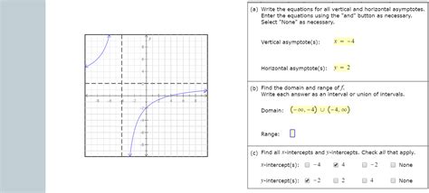 horizontal asymptote and vertical asymptote