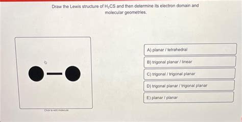Answered Draw The Lewis Structure Of H₂cs And… Bartleby