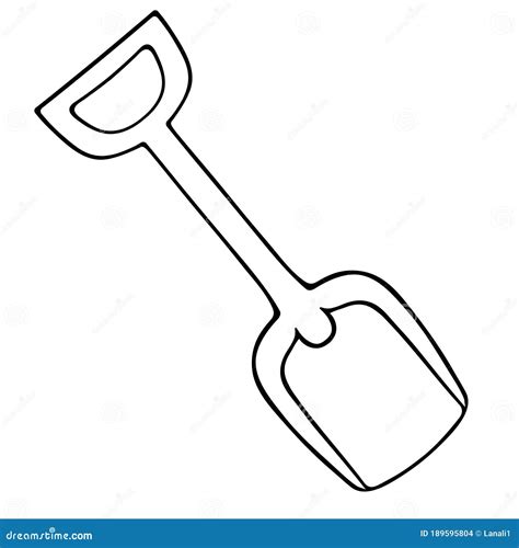 Shovel Drawing Outline At Victor Gordon Blog