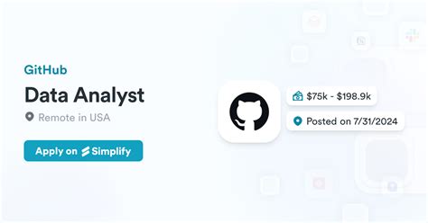 Data Analyst Github Simplify Jobs