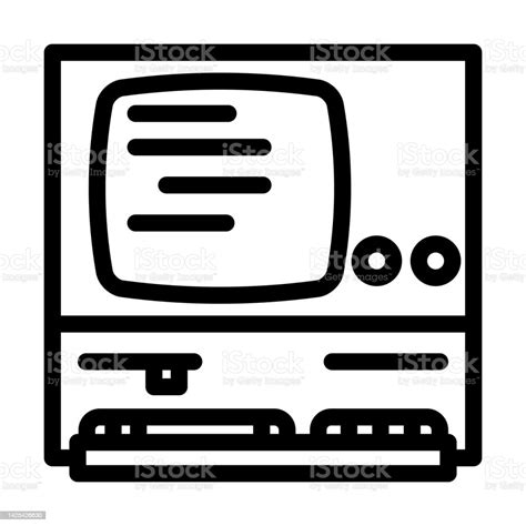 컴퓨터 Pc 오래된 가젯 라인 아이콘 벡터 일러스트 레이 션 0명에 대한 스톡 벡터 아트 및 기타 이미지 0명 모던 양식 벡터 Istock