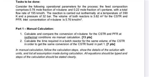 Solved Tasks To Be Done Consider The Following Operational