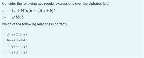 solved consider the following two regular expressions over