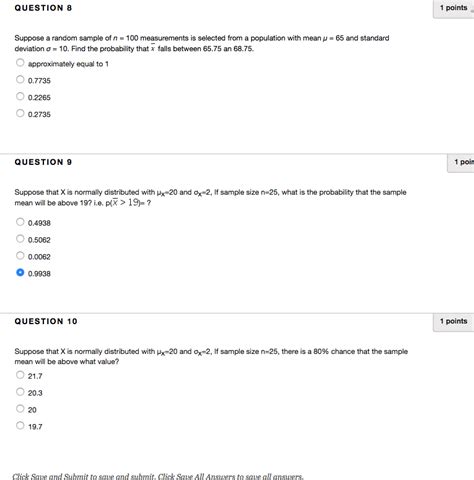 Solved QUESTION Points Suppose A Random Sample Of N Chegg