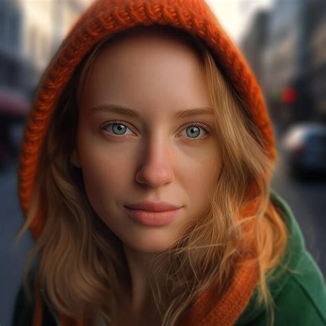 Premium Photo Vibrant Redhead Illustration Beautiful Woman Model With Striking Red Hair In