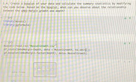 Solved 14 Create A Boxplot Of Your Data And Calculate The