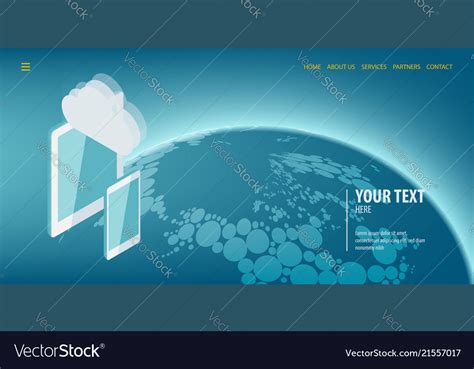 Data Connection Isometric Technology Royalty Free Vector