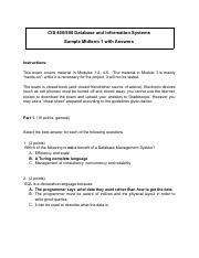 Sample Midterm A - With Answers.pdf - CIS 450/550 Database and Information Systems Sample ...