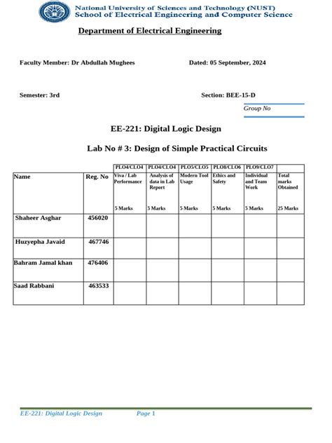 Lab 3 Pdf Logic Gate Logic Synthesis