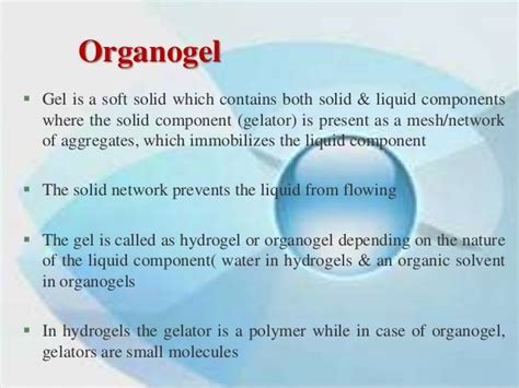 Organogels Alchetron The Free Social Encyclopedia