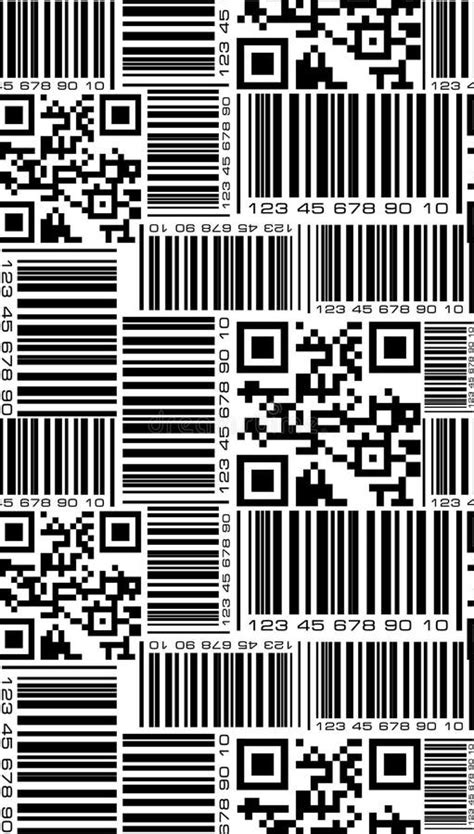 Seamless Pattern In Barcode Style Stock Vector Illustration Of