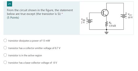 Solved From The Circuit Shown In The Figure The Chegg