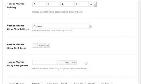 Page Option Header Nav Bar Zozothemes WordPress Themes Documentation