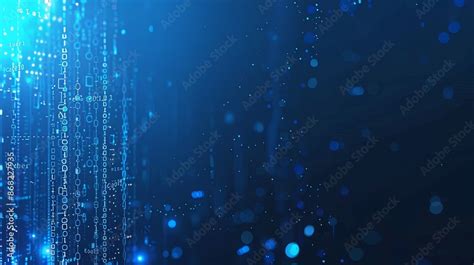 Abstract Background Of Streaming Binary Code Matrix Concept Of Big Data Coding Programming