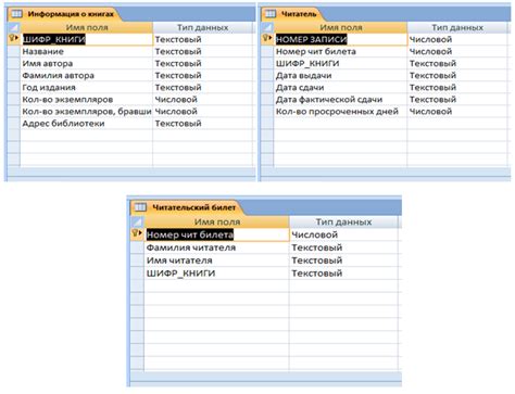 Исходные данные для проектирования базы данных