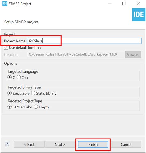 how to create an i2c target device using the stm32