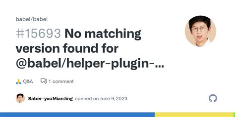 no matching version found for babel helper plugin utils 7 22 5