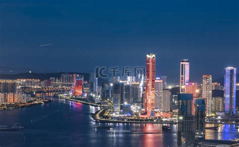 珠海城市建筑夜晚摄影图配图高清摄影大图 千库网