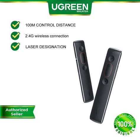 UGREEN Wireless Presenter Presentation Remote Clicker Laser Pointer GHz USB Powerpoint PPT