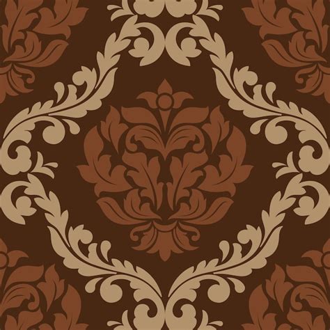Elegant Brown Damask Pattern Vectors And Illustrations For Free Download Freepik