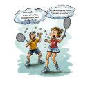 Funny Badminton Birthday Card Zazzle