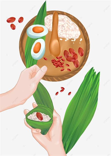 Dragon Boat Festival Dumplings With Egg Yolk And Red Beans Dragon Boat Festival Dragon Boat