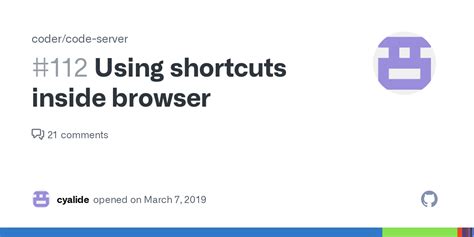 Using Shortcuts Inside Browser · Issue 112 · Codercode Server · Github