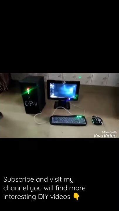 Diy Computer System School Project From Thermocol Youtube