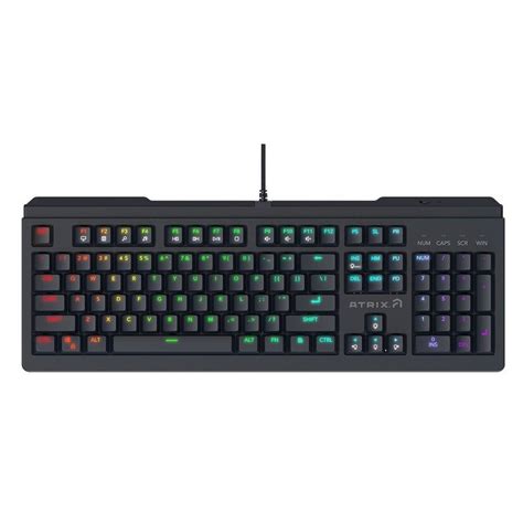 Atrix Membrane Wired Gaming Keyboard With Rgb Lighting Big W