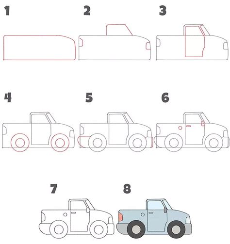 نقاشی وانت با آموزش تصویری برای پسر بچه‌ها