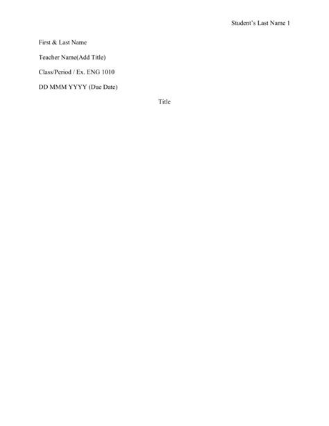 Essay Template Babe Paper Format
