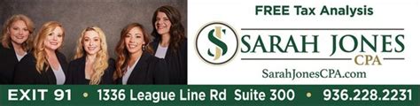 Sarah Jones Cpa Updated June 2026 1336 League Line Rd Conroe