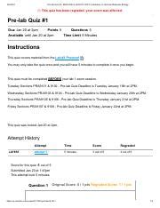 Pre Lab Quiz 1 BIO314H5 Laboratory In Cell And Molecular Course Hero