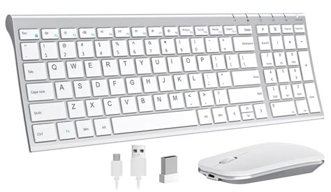 Seenda Rechargeable Wireless Keyboard Mouse Ultra Thin Low Profile Wireless Keyboard And Mouse