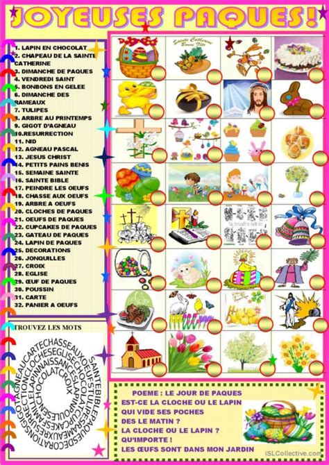21 Pâques Compréhension Générale De La Lecture Compréhensi…