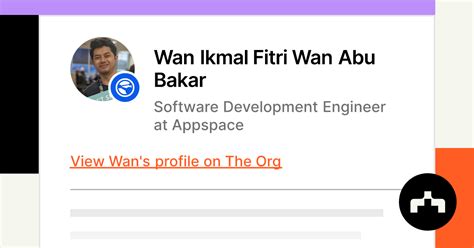 Wan Ikmal Fitri Wan Abu Bakar Software Development Engineer At Appspace The Org