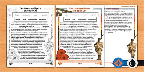 The Cree Code Talkers Cloze French Teacher Made Twinkl