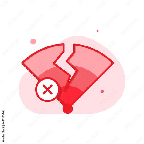 No Wifi Lost Internet Connection Concept Illustration Flat Design Vector Eps Modern Graphic