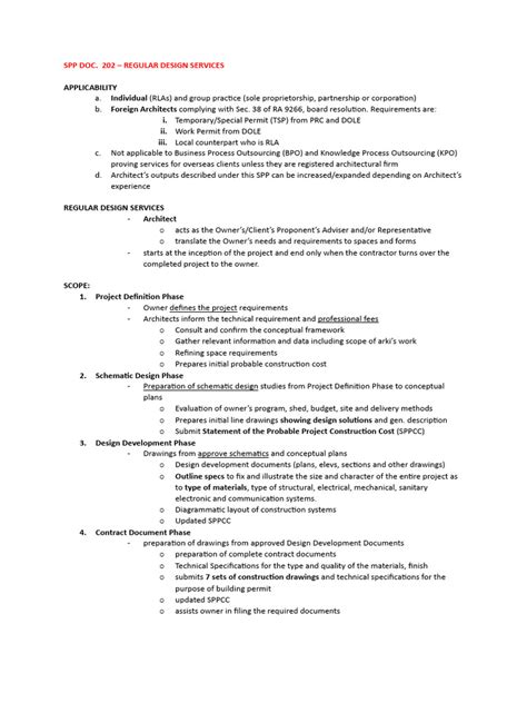 Spp Document 202 Pdf Architect Specification Technical Standard
