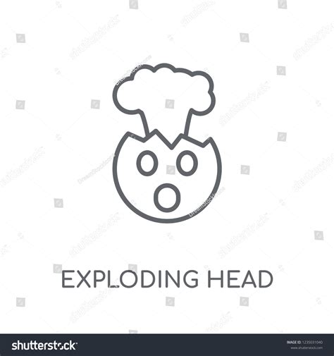 Exploding Head Emoji Linear Icon Modern Stock Vector Royalty Free Shutterstock