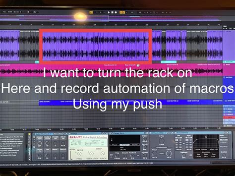 how do i record automation of macros in real time with my push r ableton