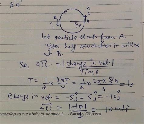 a particle is moving along a circular path of radius rem with a uniform