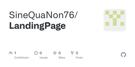 Github Sinequanon Landingpage