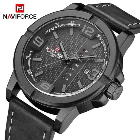 NAVIFORCE-Casual-Men-Leather-Strap-Watches-Military-Sport-Waterproof ...