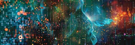 a colorful and dynamic abstract visualization representing big data