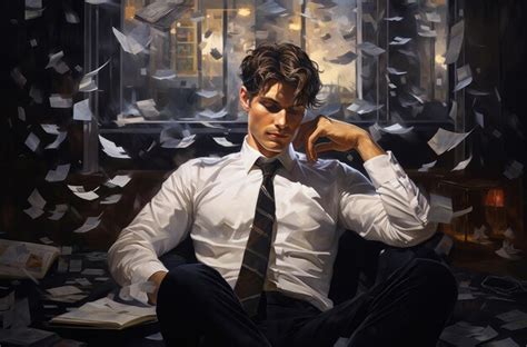 Premium Photo Ambitious Male Business Manager Figure Generate Ai